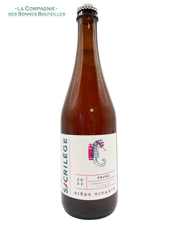 Bière Sacrilège - Prune Bio - 75 cl VP - La Compagnie des Bonnes Bouteilles