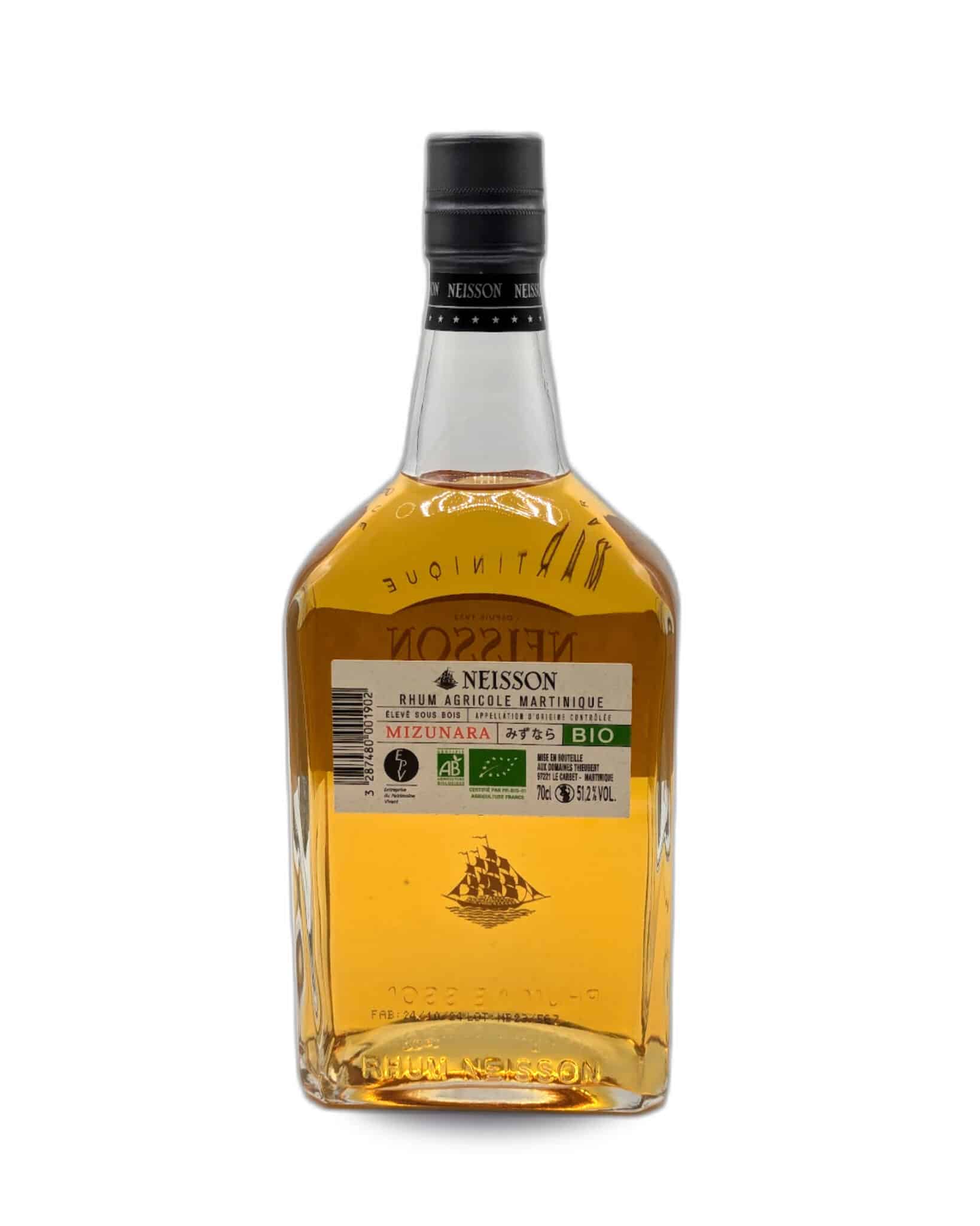 Rhum Neisson élevé sous bois - Mizunara - Bio 70 cl - La Compagnie des ...